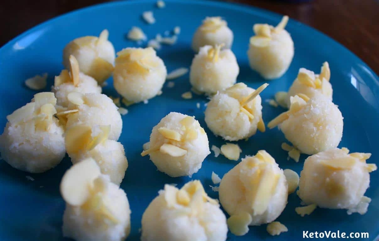 Keto No-Bake Coconut Fat Bombs Low Carb Recipe | KetoVale