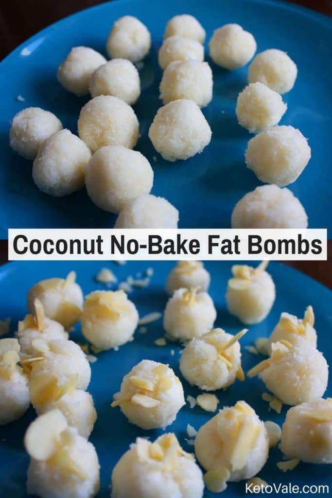 Keto No-Bake Coconut Fat Bombs Low Carb Recipe | KetoVale