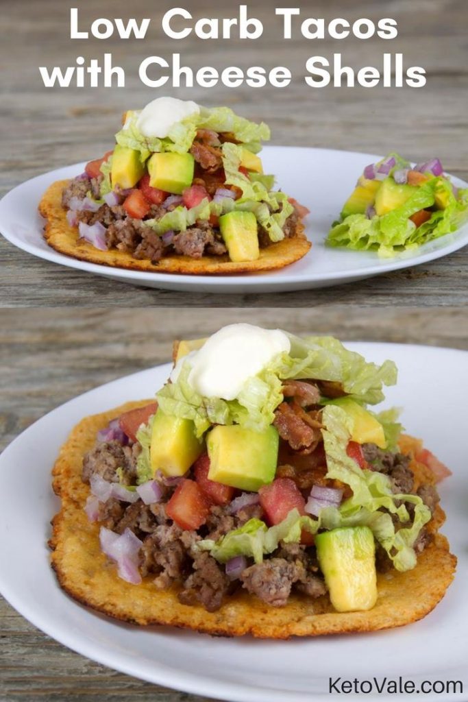 Keto Tacos with Cheese Shells Low Carb Recipe | KetoVale