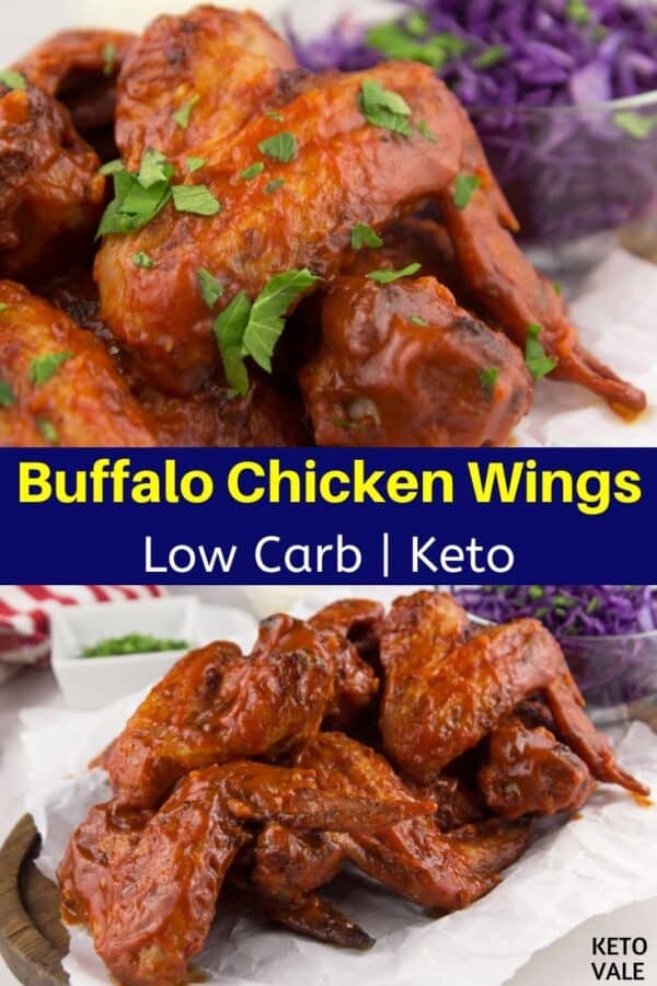 Keto Baked Buffalo Chicken Wings Low Carb Recipe | KetoVale