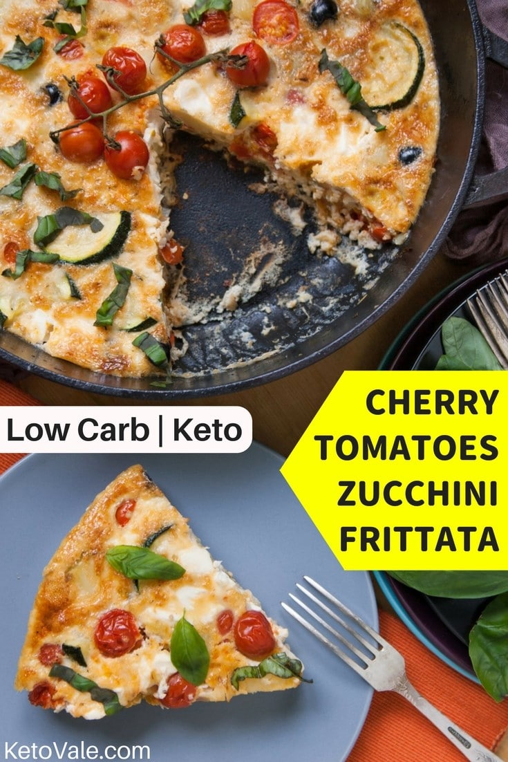 Keto Zucchini Cherry Tomatoes Frittata Low Carb Recipe Ketovale