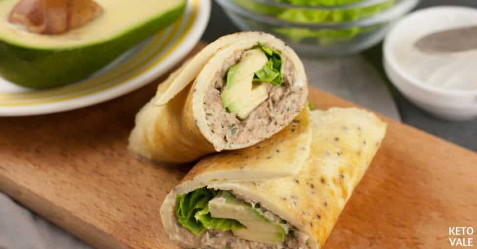 Keto Tuna Egg Wraps Low Carb Recipe | KetoVale