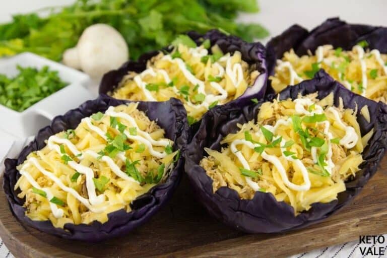Easy Keto Chicken Cabbage Cups Low Carb Recipe (Step By Step Video ...